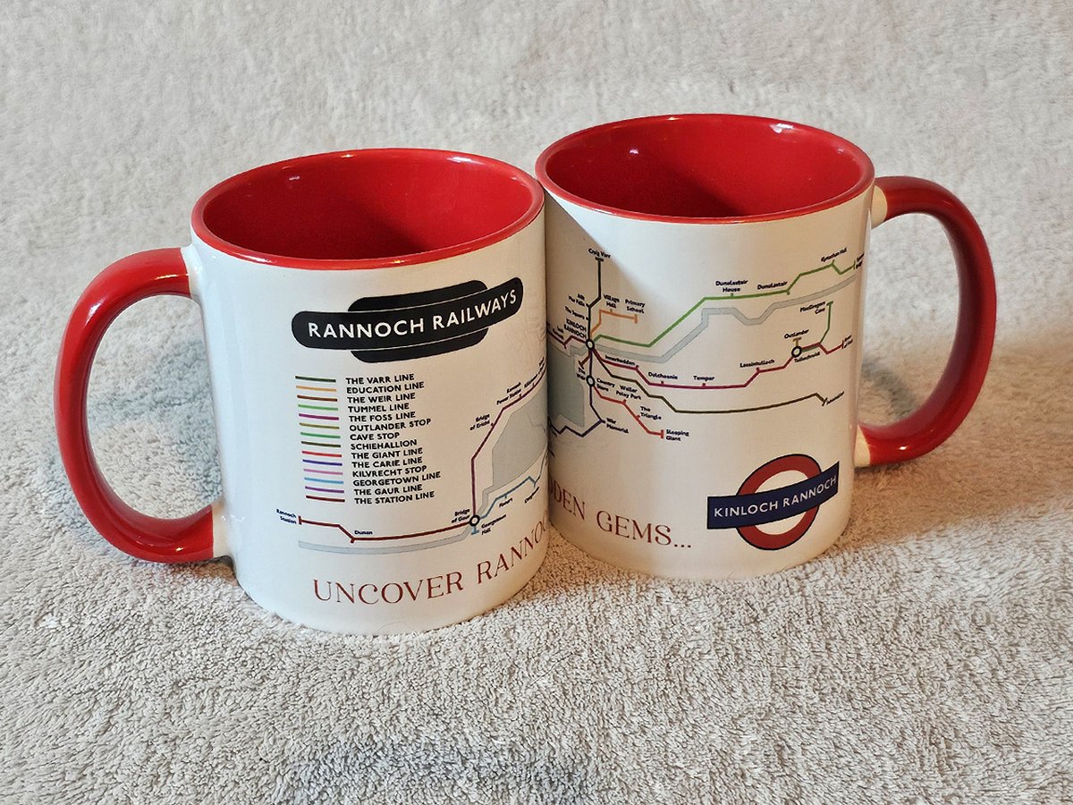 Rannoch Railways Mug - Red Handle